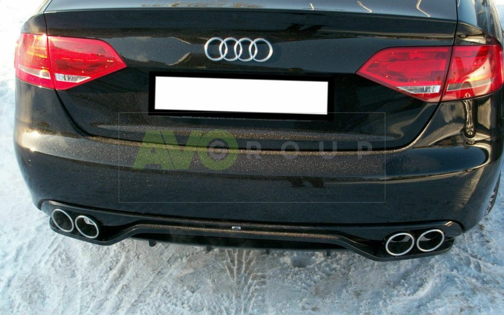 Twin Double Exhaust Rear Bumper Diffuser for Audi A4 B8 SE 2008-2011 ...